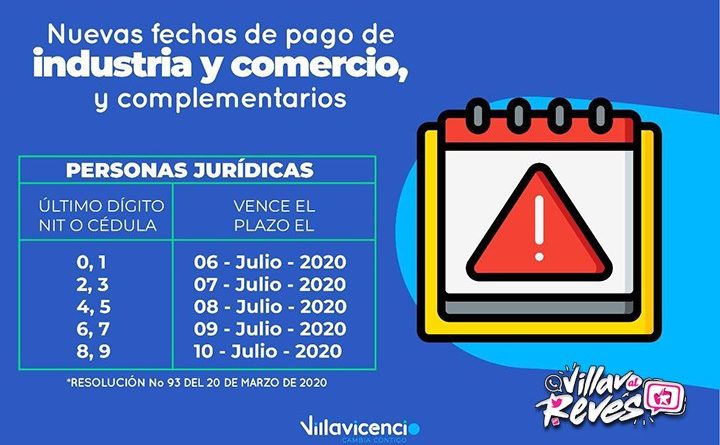 Nuevas Fechas De Pago Del Impuesto De Industria Y Comercio Para