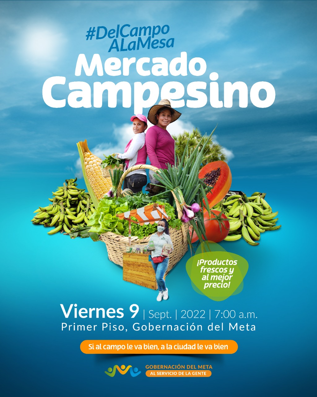 Atentos al mercado campesino que se realizará este viernes 9 de septiembre en la Gobernación del ...